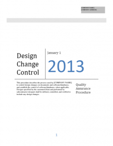 Design Change Control - Insite Ed