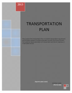 Transportation Plan - Insite Ed